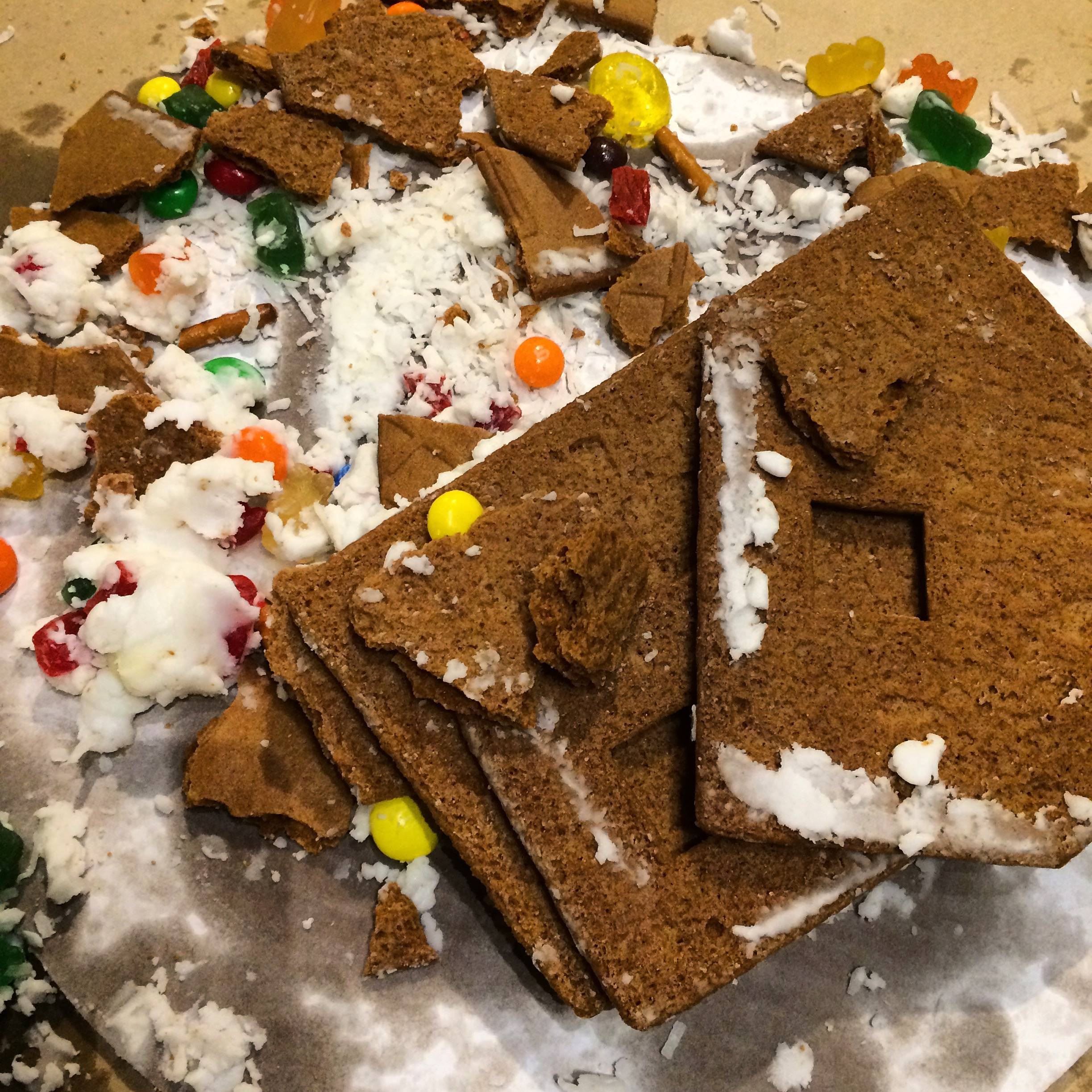 gingerbread-house-disaster | Lorrie Thomas